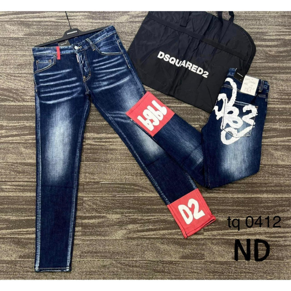 Quần Jeans Dsq2 Xanh 1964 Họa Tiết D2 Phối Ống Hàng Loại 1 Chất Liệu ...
