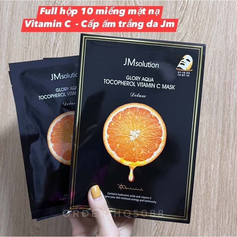 [Full hộp ] Mặt Nạ JM Solution Cấp ẩm sáng da Vitamin C - JMsolution 10 miếng | Shopee Việt Nam