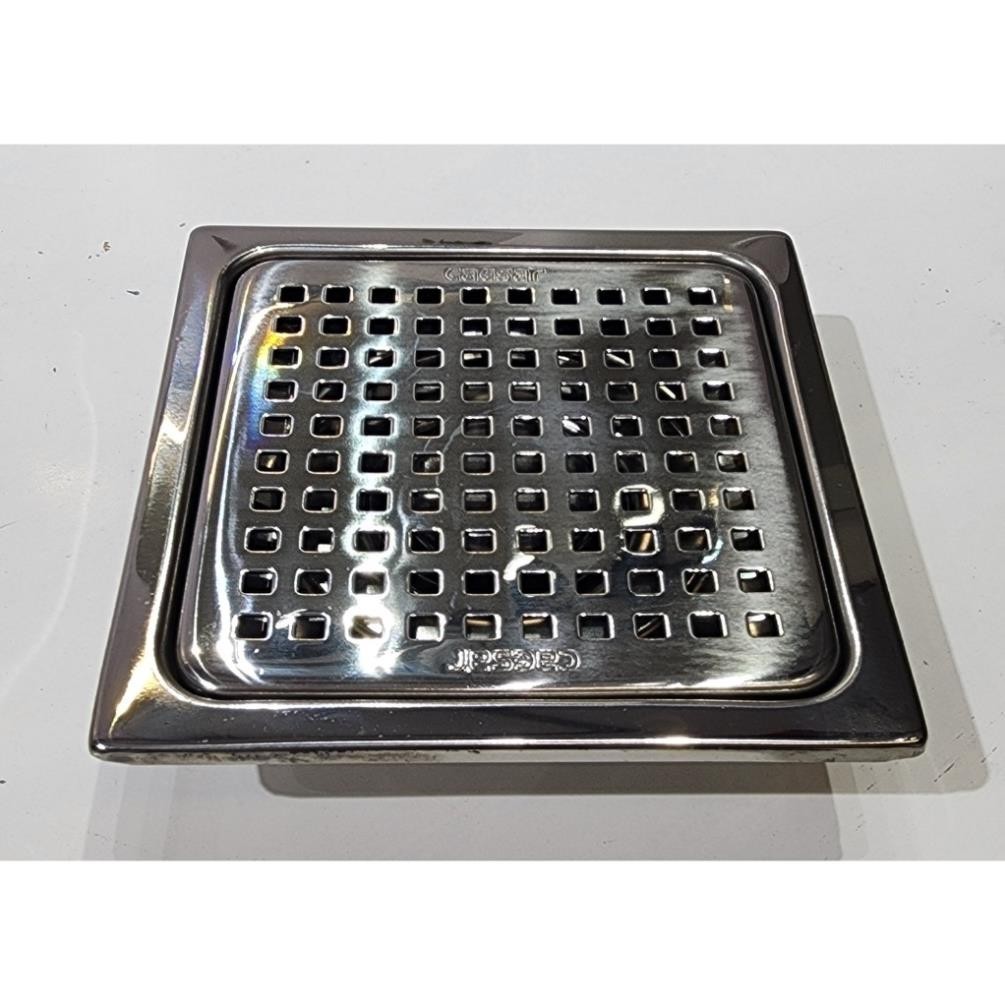 Phễu thoát sàn mặt 14x14cm ống phi D60 Inox SUS304 caro thoát nước ...
