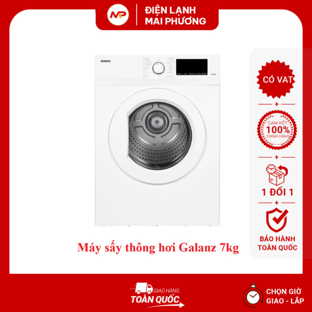 Máy sấy thông hơi Galanz 7 kg DV-70T5C(W) - Hàng chính hãng (Bảo hành 24 tháng) | Shopee Việt Nam
