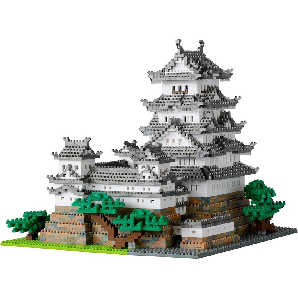 Direct from Japan Kawada Nanoblock Himeji Castle Special Deluxe Edition Metallic Silver ver. NB ...