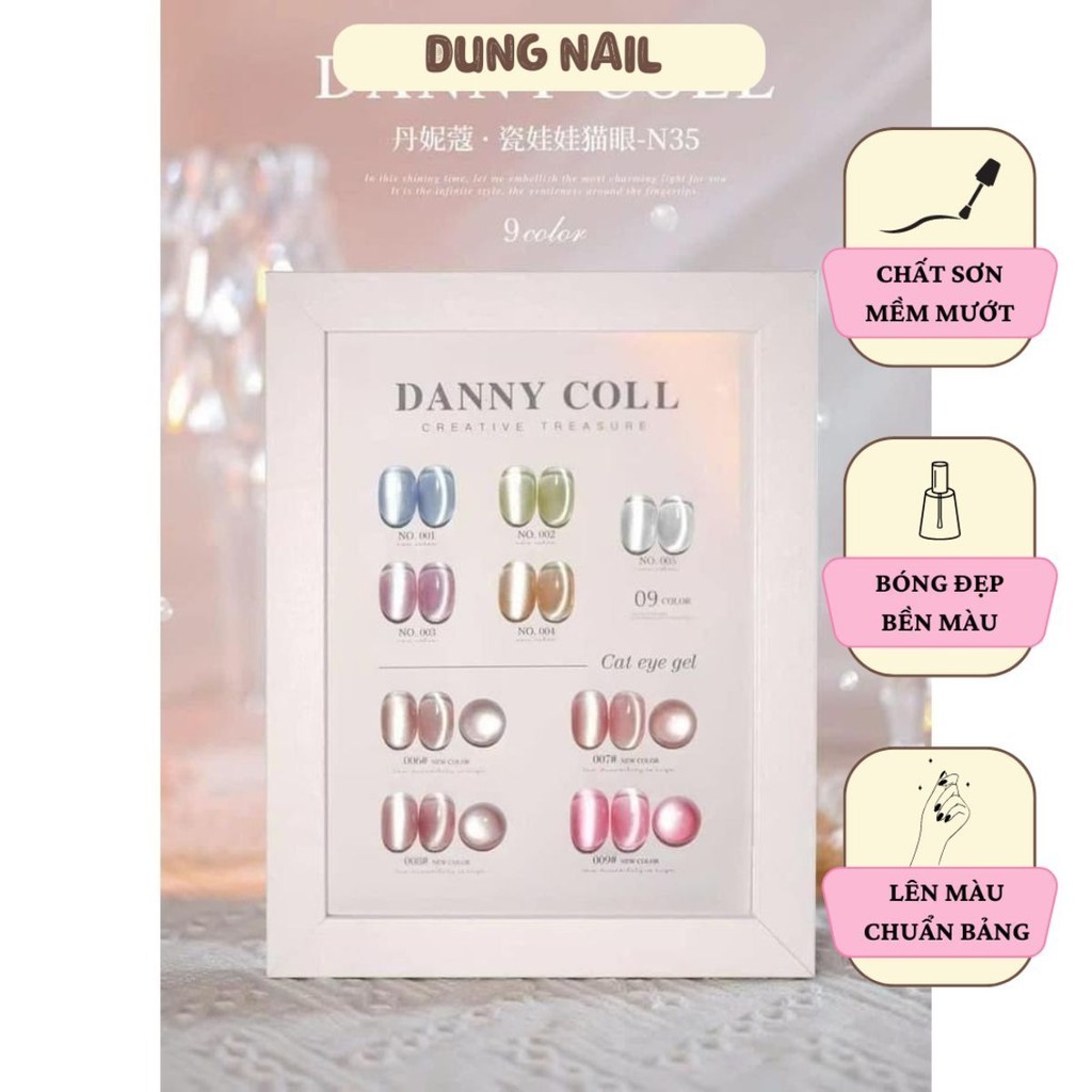 Set sơn mắt mèo DANNY COLL 9 màu set sơn mắt mèo chất sơn đặc mướt lên ...