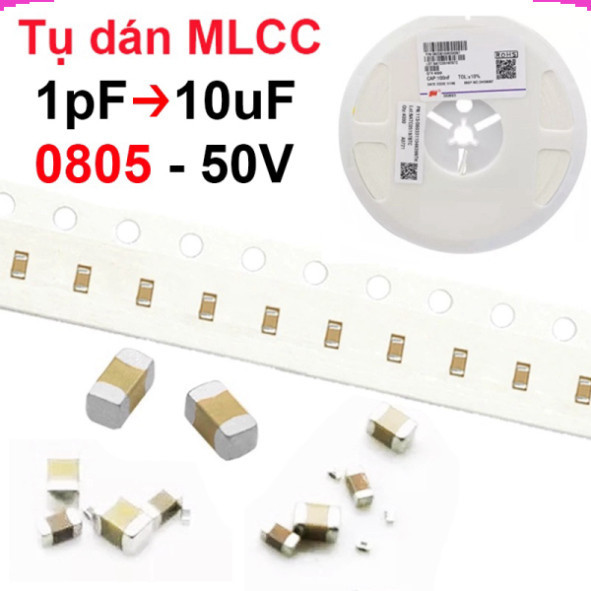 (Gói 50 con) tụ gốm, tụ dán đa lớp MLCC- size 0805- 50V || | Shopee Việt Nam