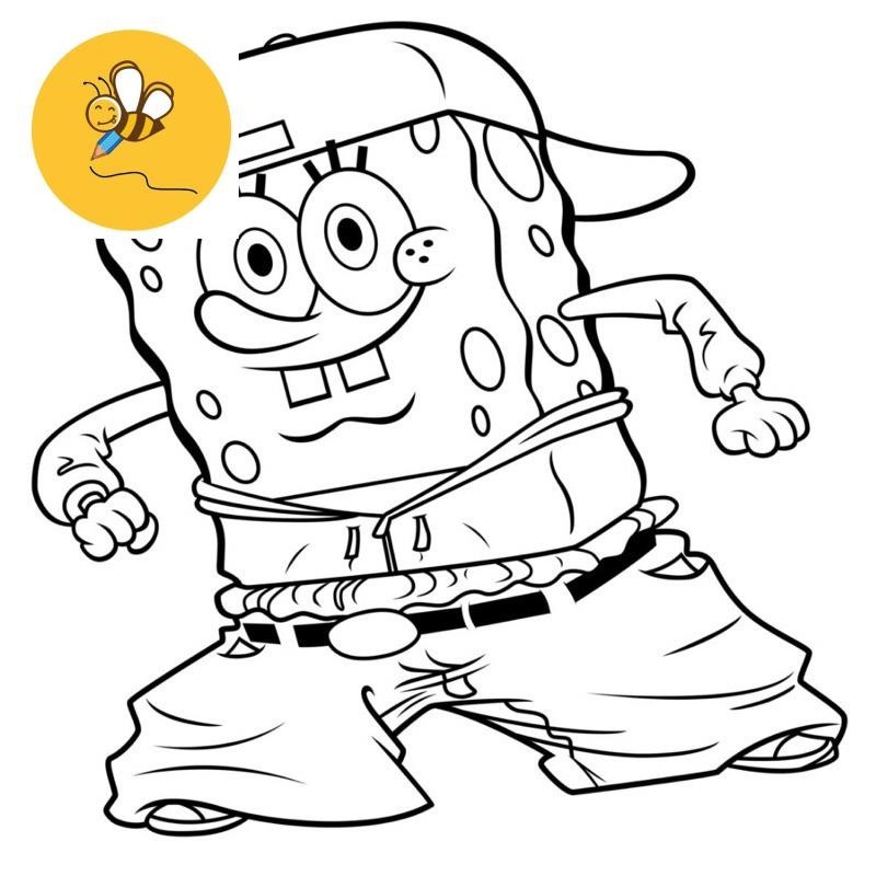 SpongeBob Chú Bọt Biển Tinh Nghịch - Set 10-20Tờ Tranh Tô Màu A4 A5 ...