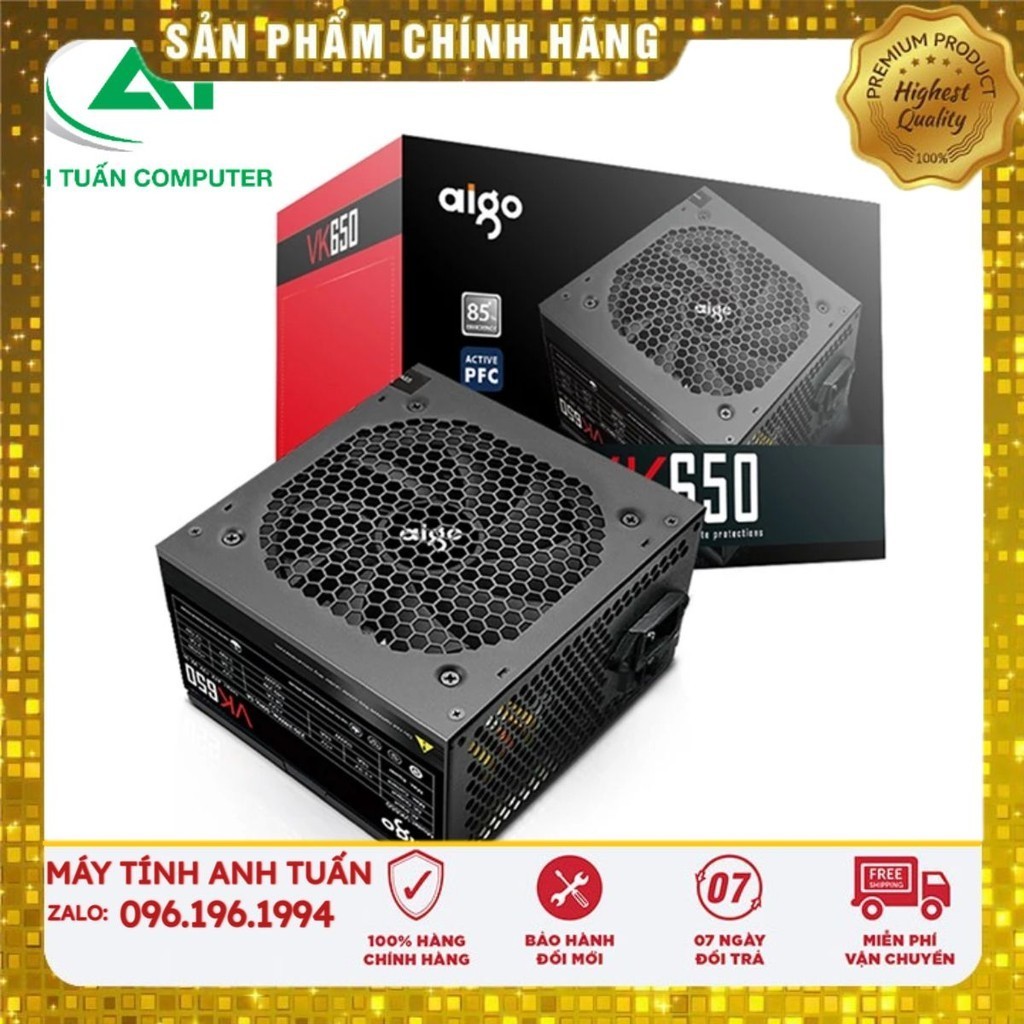 Nguồn máy tính AIGO VK650 / VK550 / VK450 / VK350 / VK300 Hàng Chính Hãng Bảo Hành 36 Tháng ...