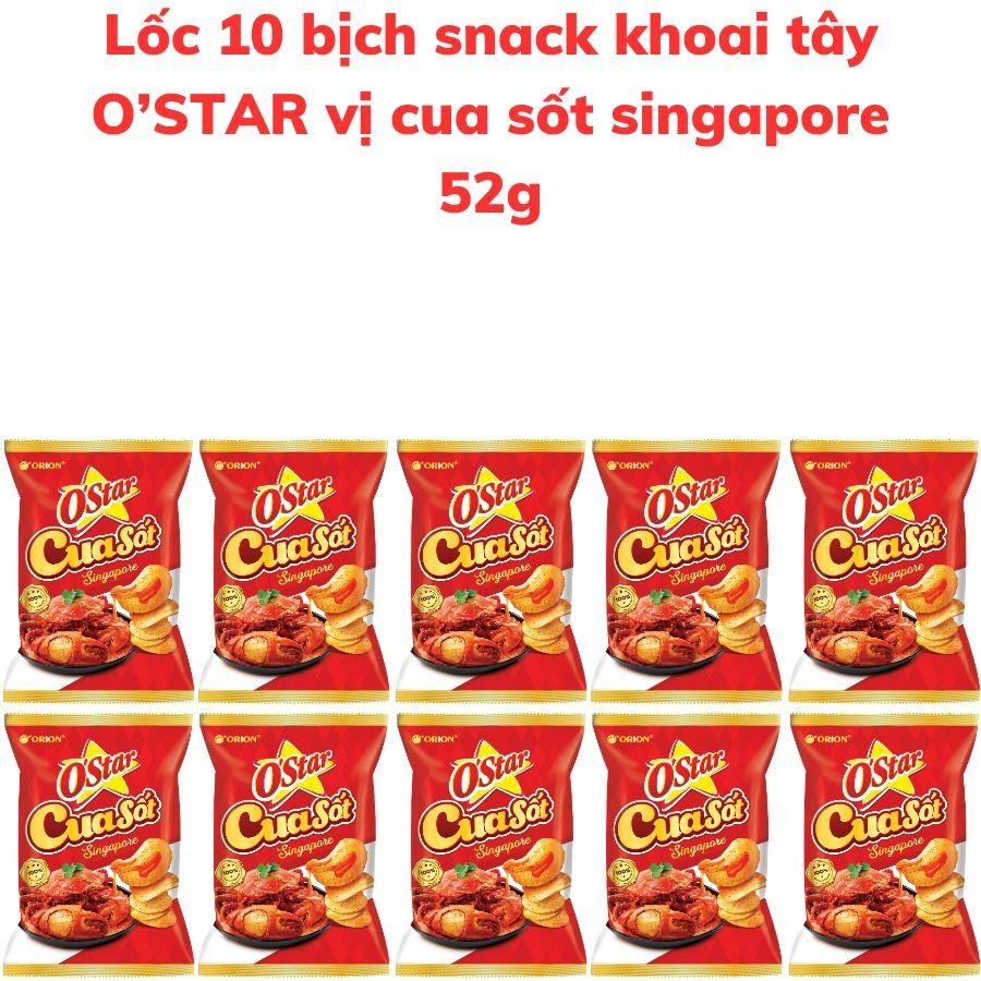 Bánh snack khoai tây O'STAR vị cua sốt singapore bịch 52g | Shopee Việt Nam