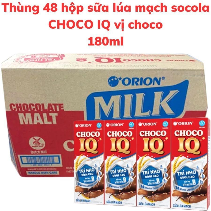 Sữa lúa mạch CHOCO IQ vị socola hộp 180ml | Shopee Việt Nam