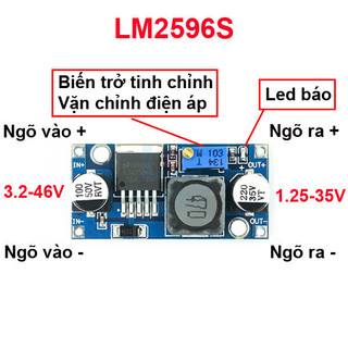 Mạch nguồn giảm áp, hạ áp LM2596S , LM2596 có led hiển thị || | Shopee ...