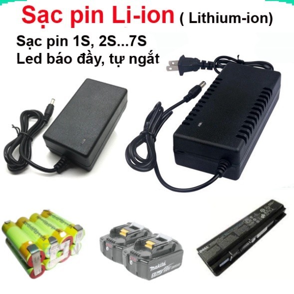 Sạc Pin Lithium 1S-4.2V đến 7S-29.4V chân cắm 5.5*2.1mm || | Shopee ...