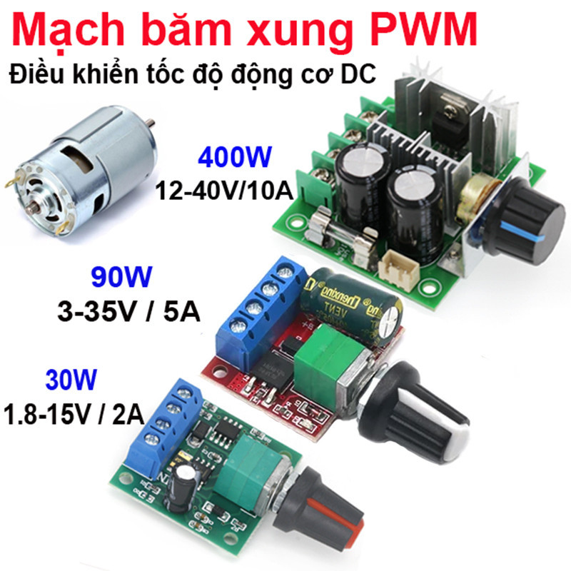 Mạch băm xung PWM 2A/5A/10A - Điều tốc động cơ, điều chỉnh độ sáng đèn LED || | Shopee Việt Nam