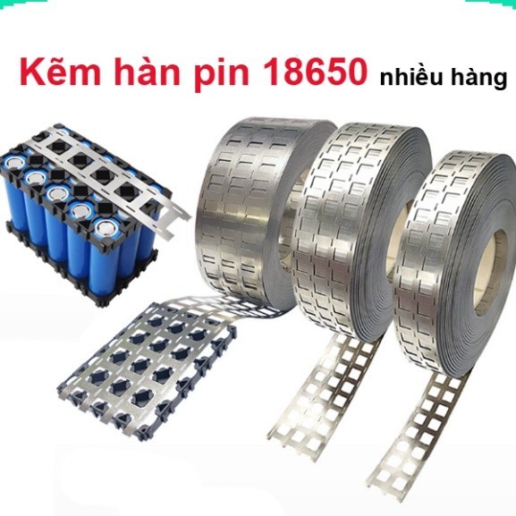 (1 mét) Kẽm hàn Cell 18650 nhiều hàng (Cell ghép sát hoặc dùng khung ...