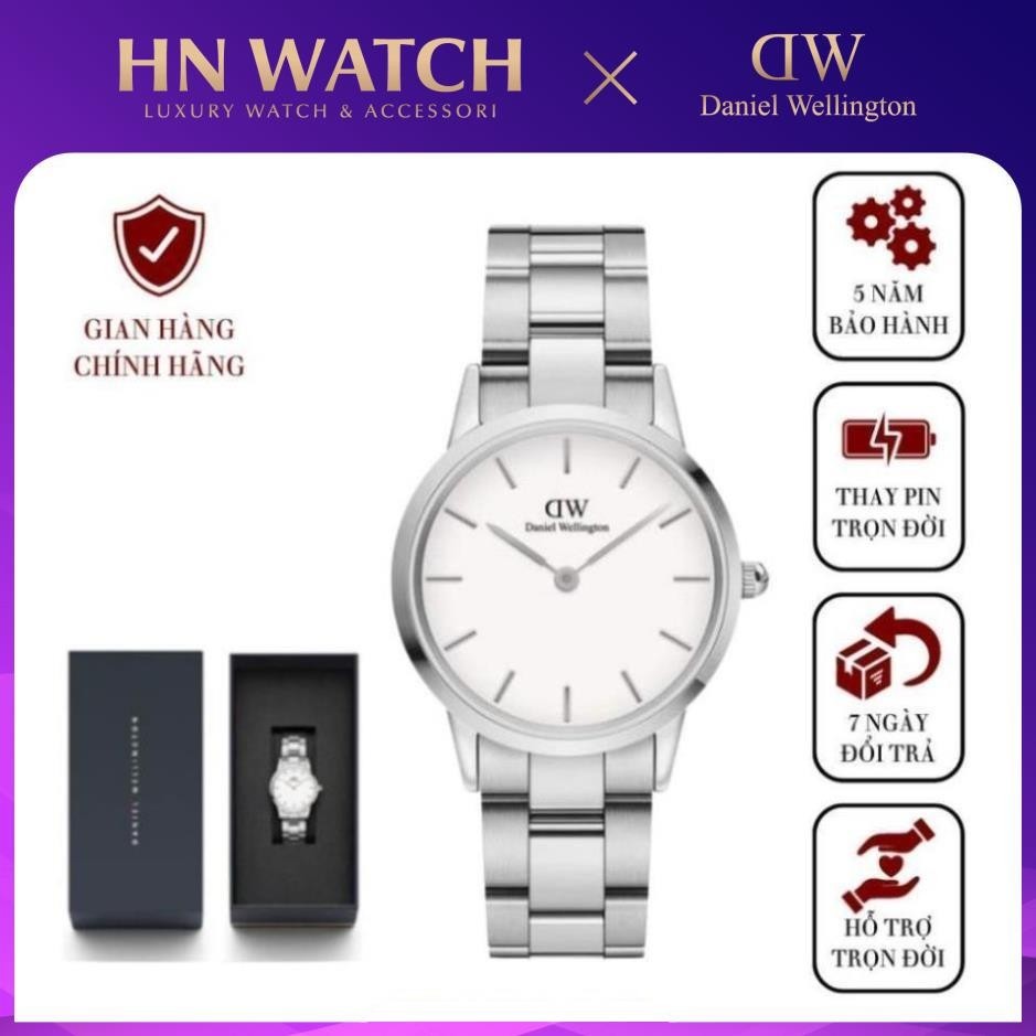 Đồng hồ Nam Nữ Iconic Link Silver DW00100207 - HN Watch | Shopee Việt Nam