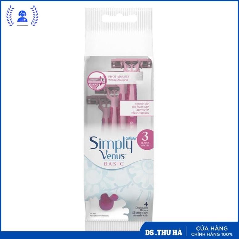 Dao Cạo Nữ Gillette Simply Venus Basic 3 Lưỡi (Vỉ 2 Cây) Hasaki Sản ...