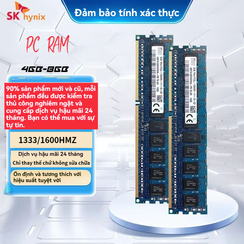 SK-Hynix RAM DDR3 1333/1600Mhz 4GB/8GB PC3 dành cho máy tính để bàn (mới 90%, chất lượng hoàn ...