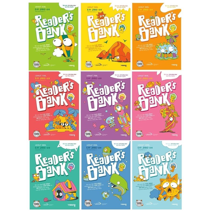 Sách Bộ: Reader's Bank Level: 1-9 (Trọn bộ 9 cuốn) | Shopee Việt Nam