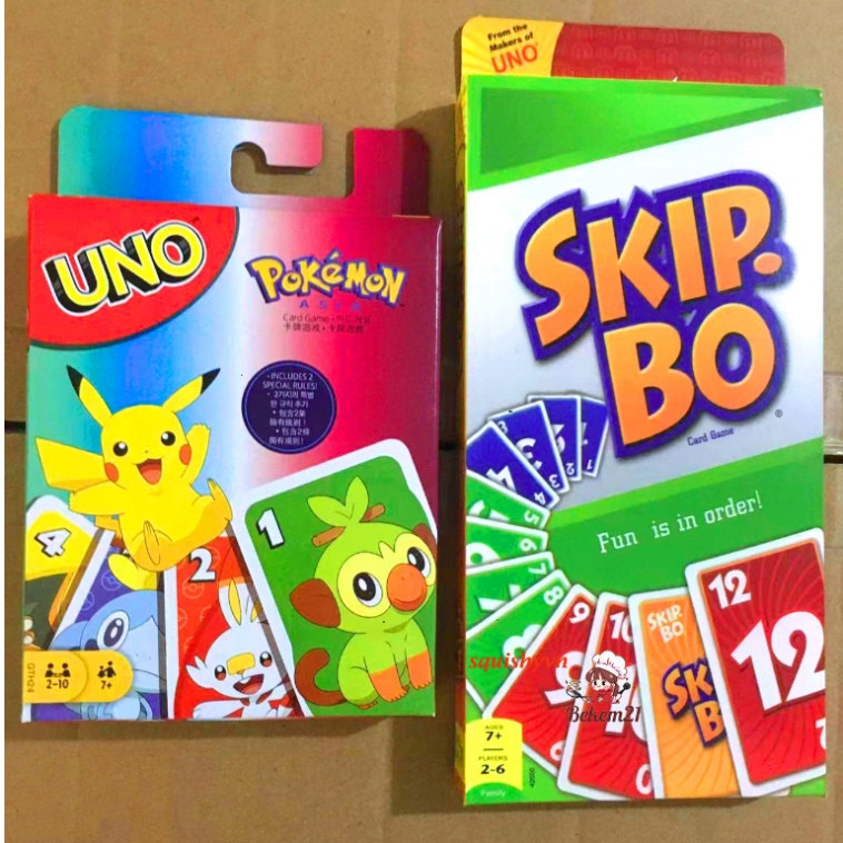 Bộ Bài Uno Pokemon - Giấy bìa cứng cao cấp 112 lá | Shopee Việt Nam