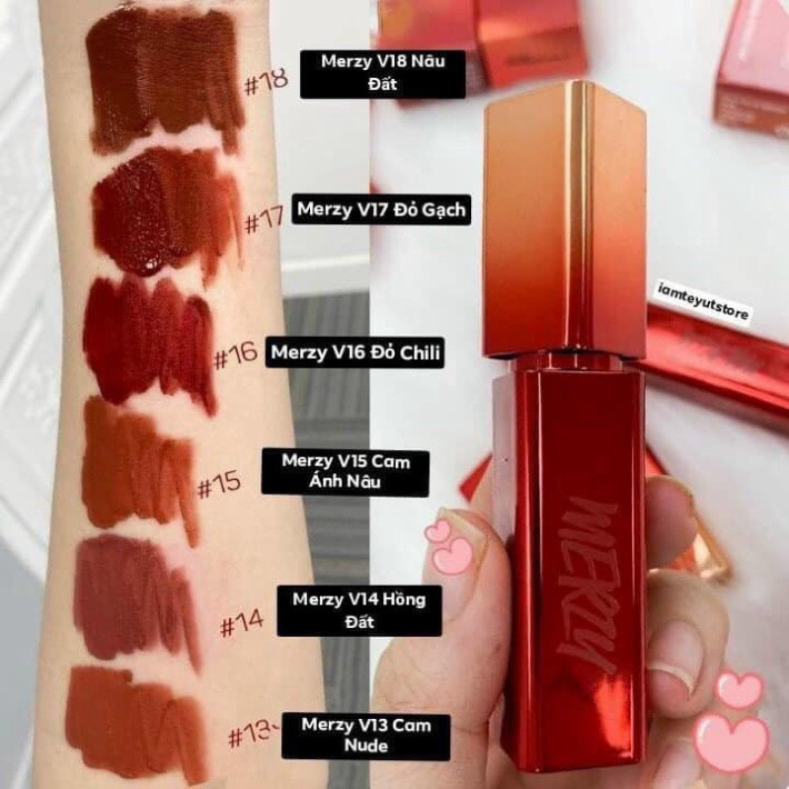 Chính hãng Son kem lì Merzy The First Velvet Tint v6 classic blue be your seft Vỏ xanh | Shopee ...