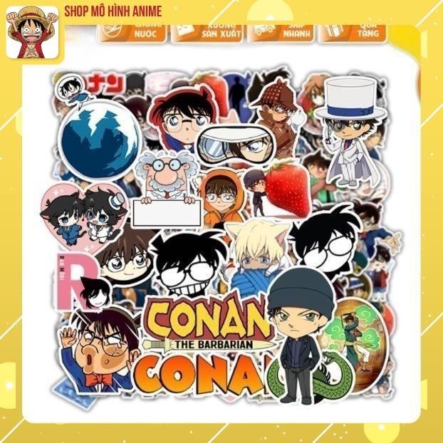 Sticker Thám Tử Lừng Danh Conan, Dán Nón Bảo Hiêm, Điện Thoại, Laptop ...