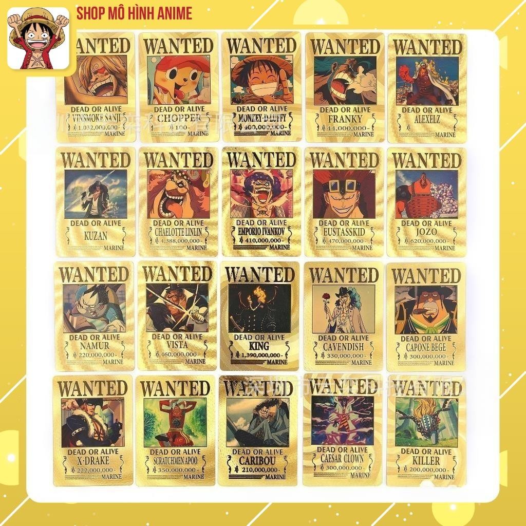 Thẻ Bài One Piece Mạ Vàng 55 Thẻ, Thẻ Bài Luffy Zoro Nhân Vật Truyện ...