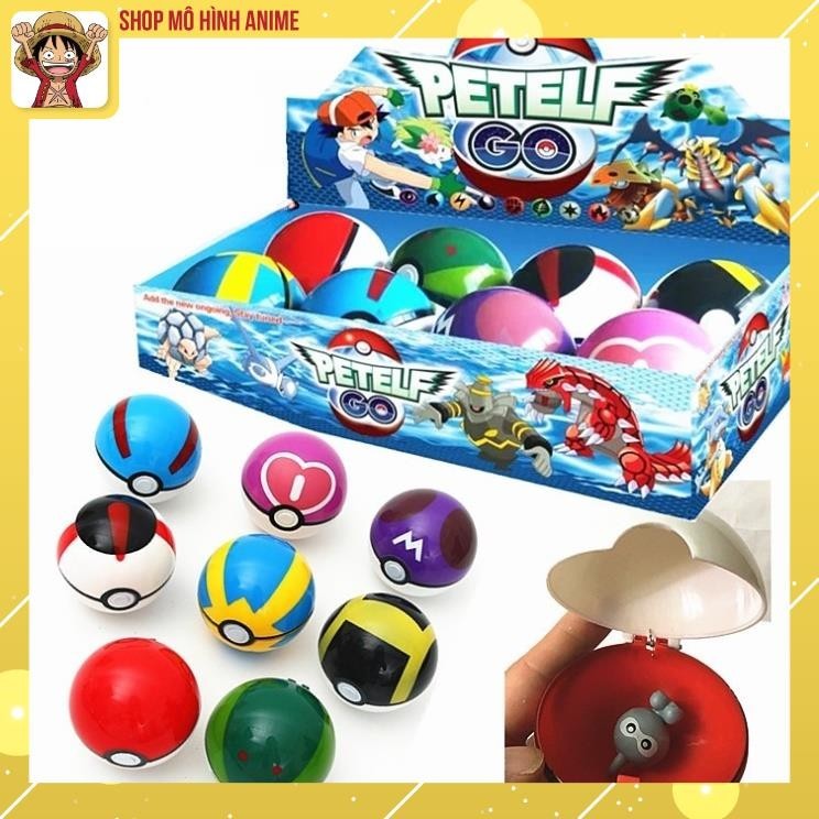 Hộp 8 Bóng Pokemon Đa Sắc Khác Nhau, Bóng Lớn 7cm, Chứa Pokemon Bất Kỳ ...