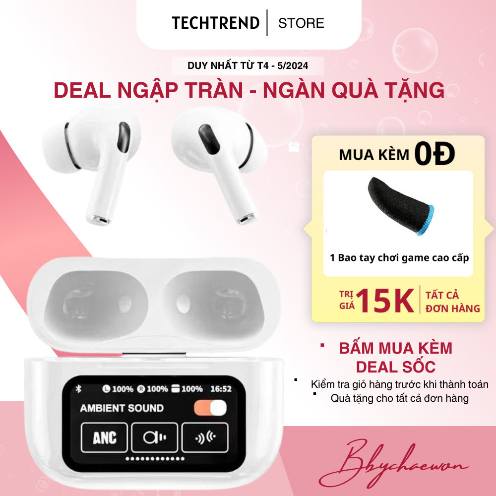 Tai nghe ANC phiên bản 2024 hỗ trợ Bluetooth Màn hình cảm ứng Đa chức năng chơi game có độ trễ ...