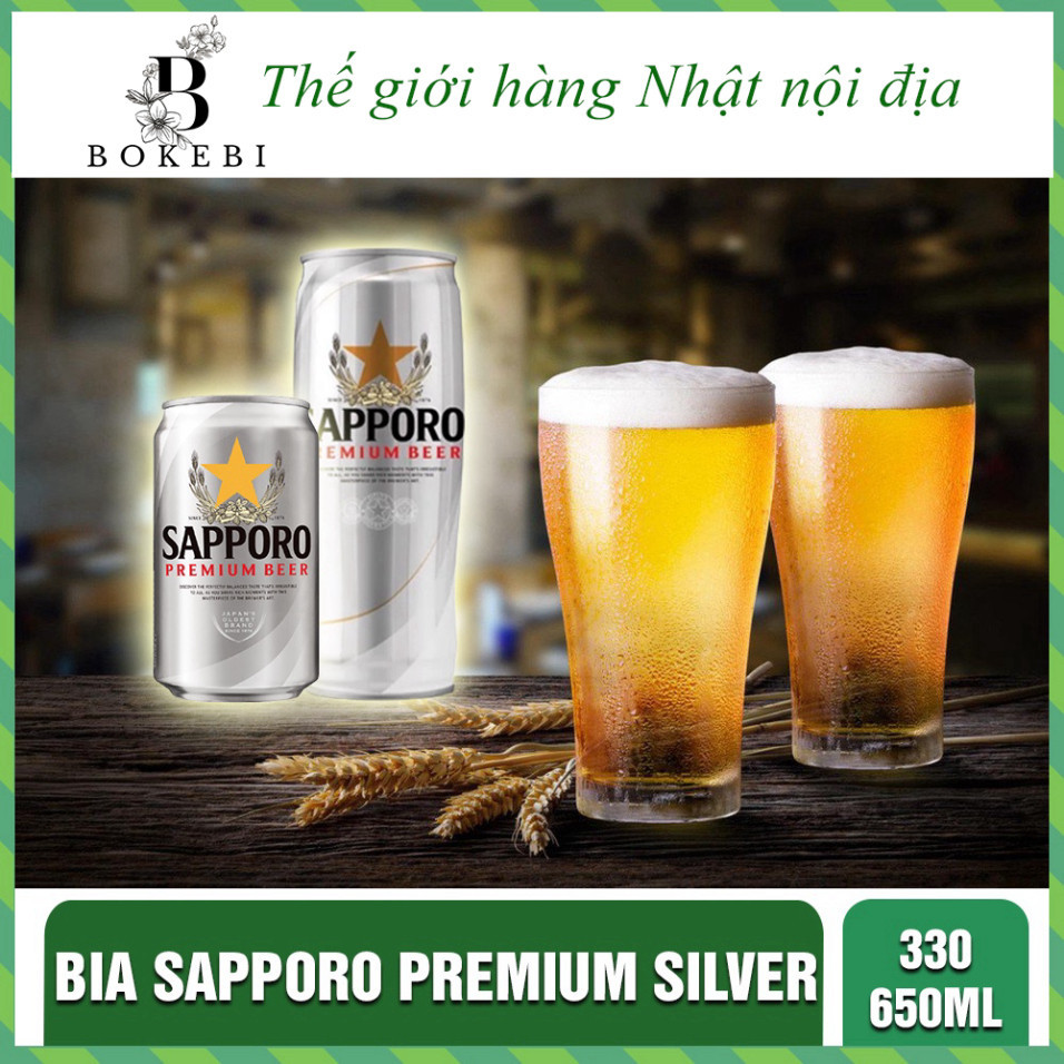 Bia Sapporo Premium Silver Cup 330ml - 650ml Can-ALC. 5.0% | Shopee ...