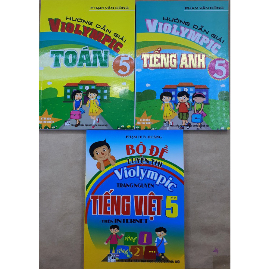Sách - Combo 3 Cuốn Hướng Dẫn Giải Violympic Toán 5 +Violympic Tiếng ...