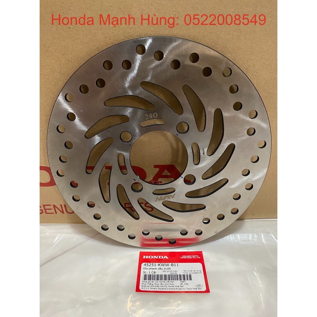 Đĩa phanh dầu trước Wave S110, RS110, RSX110 chính hãng Honda (45251 ...