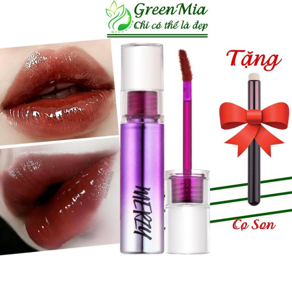 Son Tint Bóng Merzy Aurora Dewy Tint DT11 Burnt Sienna Đỏ Gạch Cổ Điển ...