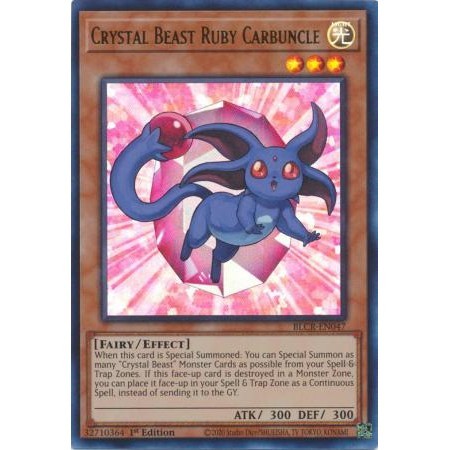 [ Bài Yugioh Chính Hãng ] Crystal Beast Ruby Carbuncle - BLCR-EN047 ...