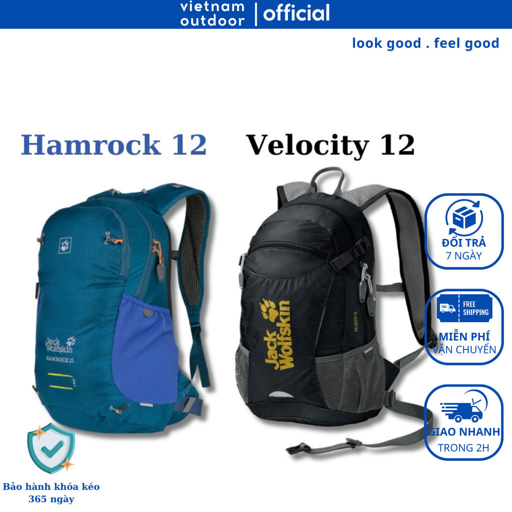 Balo Leo Núi Du Lịch JACK WS HAMROCK - VELOCITY 12L Có Đai Trợ Lực Kèm ...