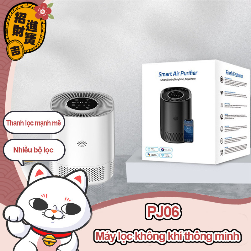 Máy lọc không khí thông minh - PJ06 25m2 - Lọc bụi, khói, tạp chất - Lõi lọc 3 lớp - Bảo hành 2 ...