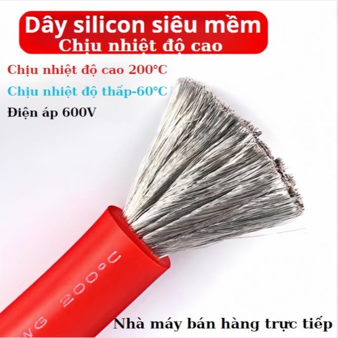 Dây silicon siêu mềm (1m) 4 AWG 6 AWG 8 AWG 10 AWG chịu nhiệt độ cao dây nối nguồn dây dây cấp ...