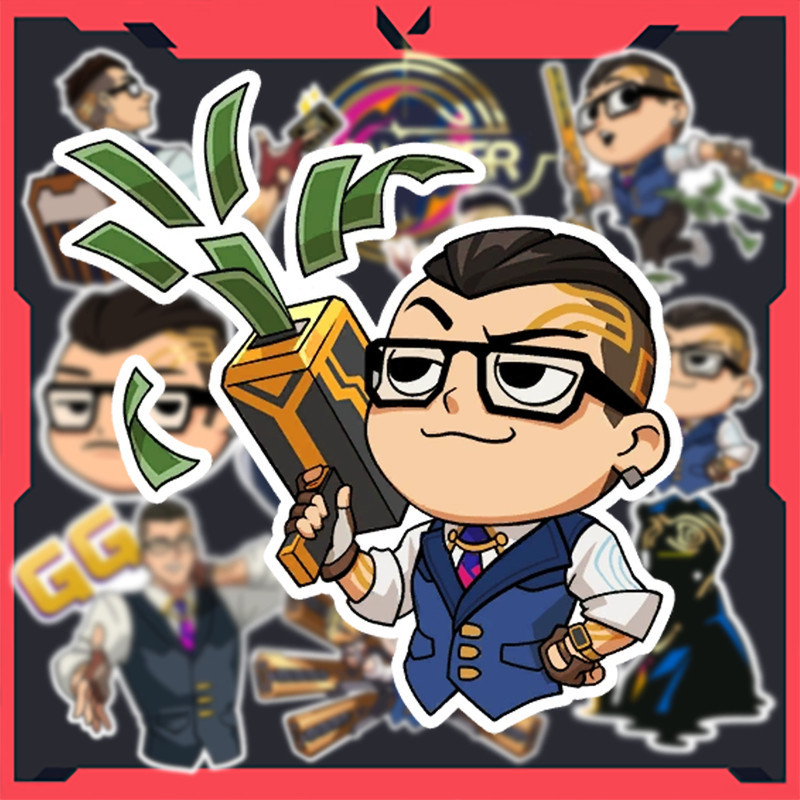 Sticker Valorant - Hình dán Agent Chamber (set 11 hình) | Shopee Việt Nam