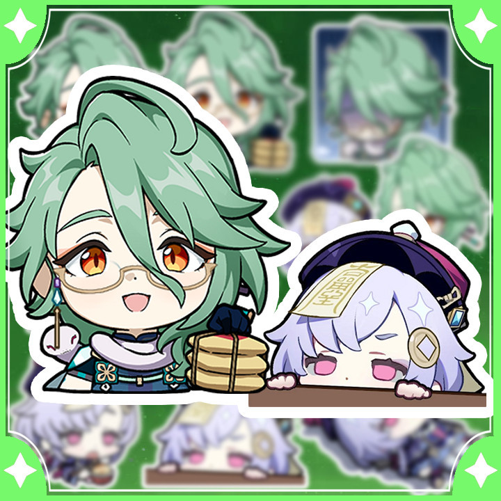 [Genshin Impact] Sticker Baizhu và Qiqi nhà thuốc Bubu - Hình dán chibi ...