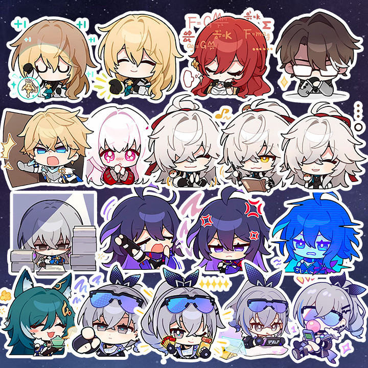 Sticker Honkai Star Rail - Hình dán chibi Seele, Bronya, JingYuan ...