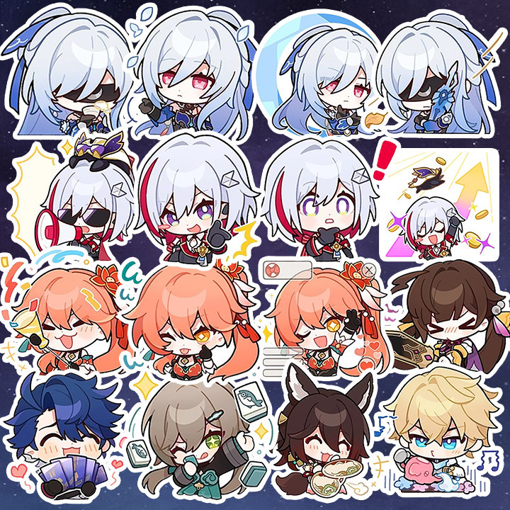 Sticker Honkai Star Rail - Hình dán chibi Seele, Bronya, JingYuan ...
