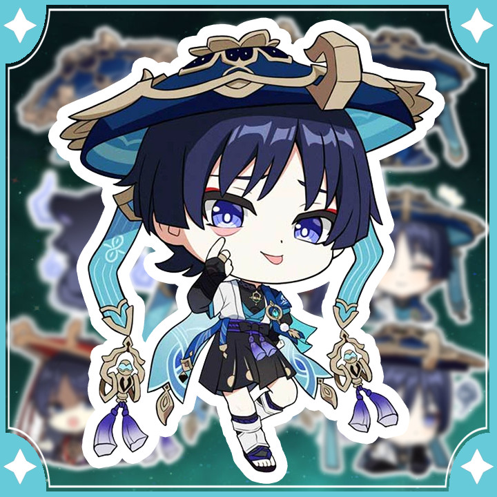 [Genshin Impact] Sticker Wanderer - Hình dán chibi scaramouche ( set 12 ...