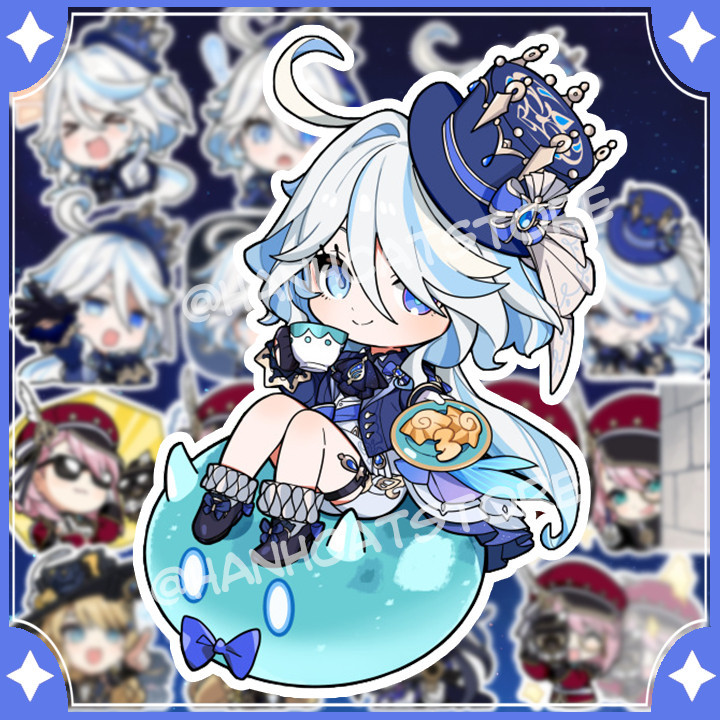[Genshin Impact] Sticker Furina, Charlotte, Navia, Chevreuse và ...