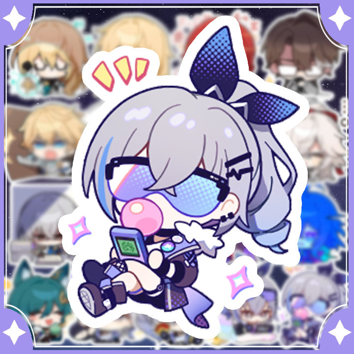 [Honkai Star Rail] Sticker hacker Silver Wolf, Loucha, Seele, Bronya ...