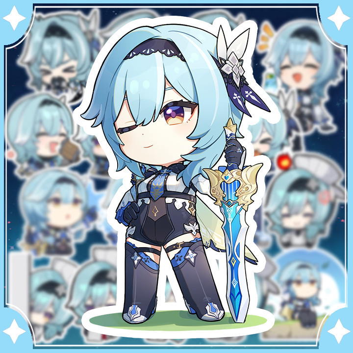 [Genshin Impact] Sticker Eula - Hình dán chibi eula ( set 20 hình ...