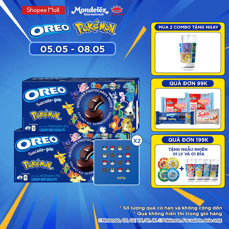 [MUA 2 TẶNG 1 LY POKÉMON] [Special Edition] Bánh OREO Pie POKÉMON vị ...
