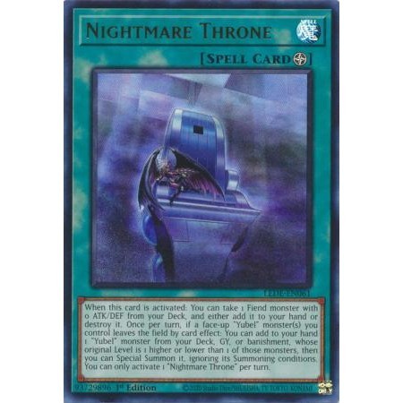 [ Bài Yugioh Chính Hãng ] Nightmare Throne - LEDE-EN061 - Ultra Rare ...