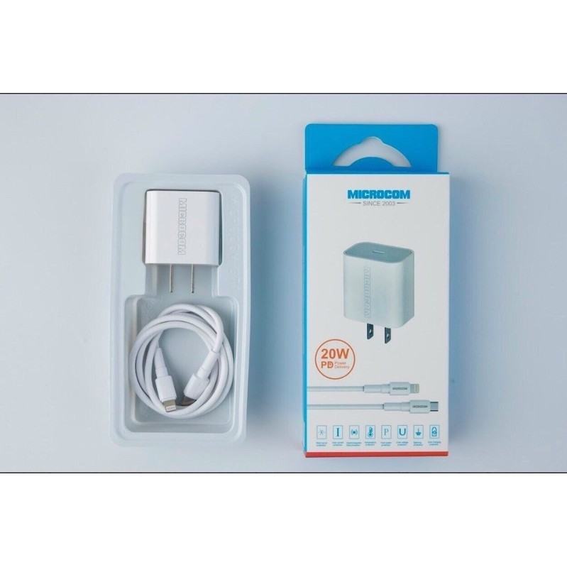 bộ củ cáp sạc nhanh 20w của microcom chính hãng bảo hàng 1 năm | Shopee ...