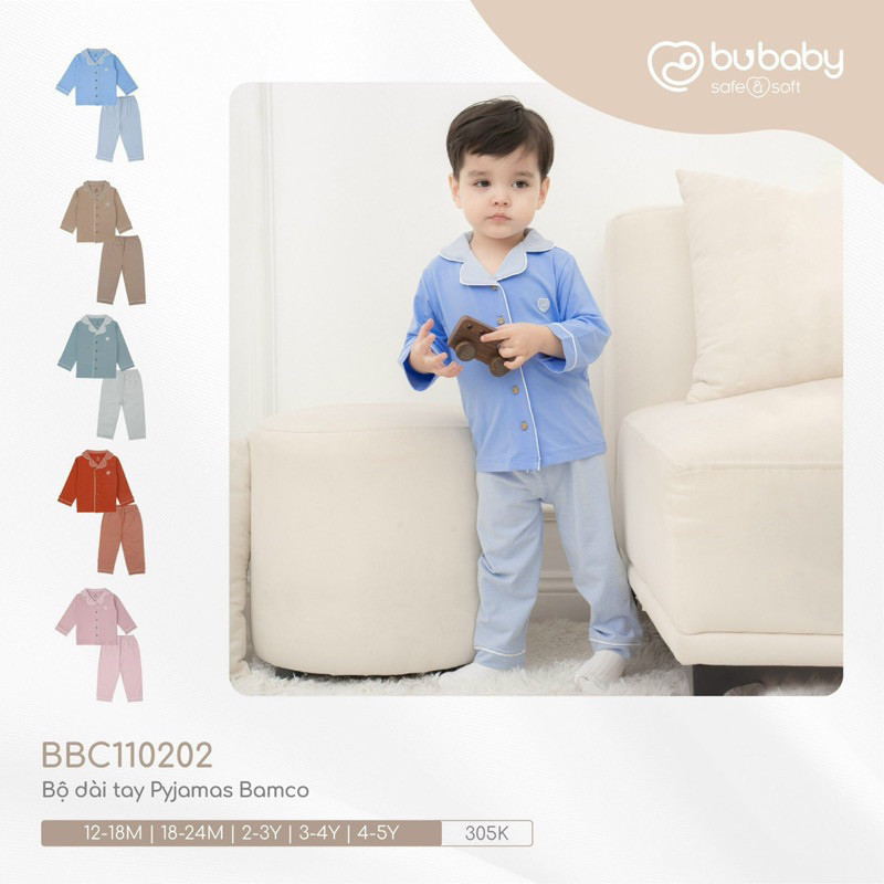 [Bubaby] Bộ dài pyjamas bu cho bé thu đông trai gái | Shopee Việt Nam