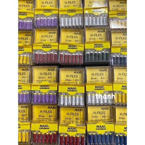 Hfile tròn dũa ống tủy Mani dài 21mm và 25 từ số 10- 80 | Shopee Việt Nam