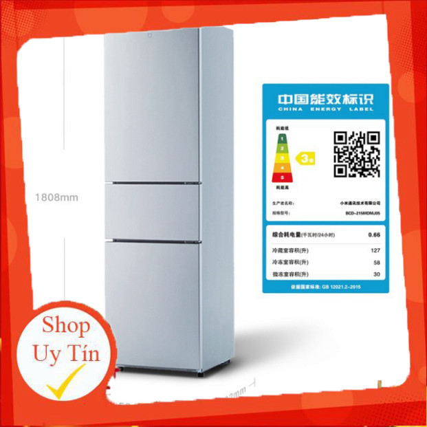 KM HOT Tủ lạnh 3 cửa XIAOMI Mijia 215L [Dung tích siêu lớn | Tiết kiệm năng lượng |3 Vùng nhiệt ...