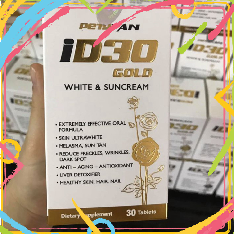 {loại 1} Viên uống ID30 Gold White & Suncream 30 Viên | Shopee Việt Nam