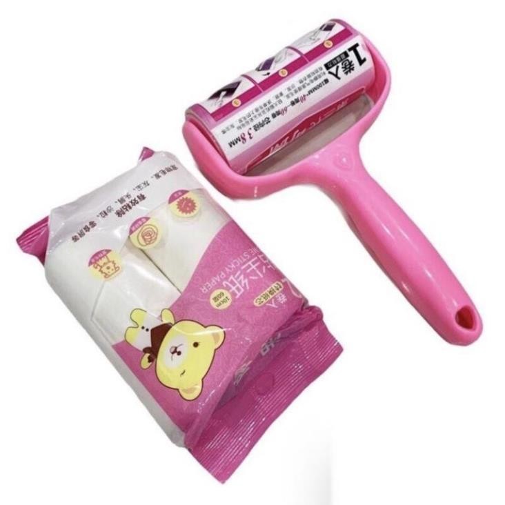 Cây lăn bụi quần áo, chăn màn, lông chó mèo - sử dụng lõi giấy dạng con lăn bụi, dùng để lăn ...