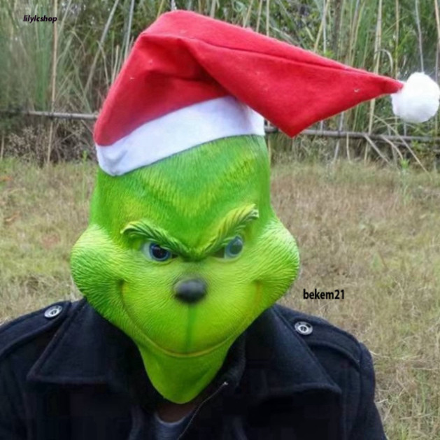 MẶT NẠ Grinch trùm đầu hòa mình thú vật xanh cá xanh ếch xanh hacker ...